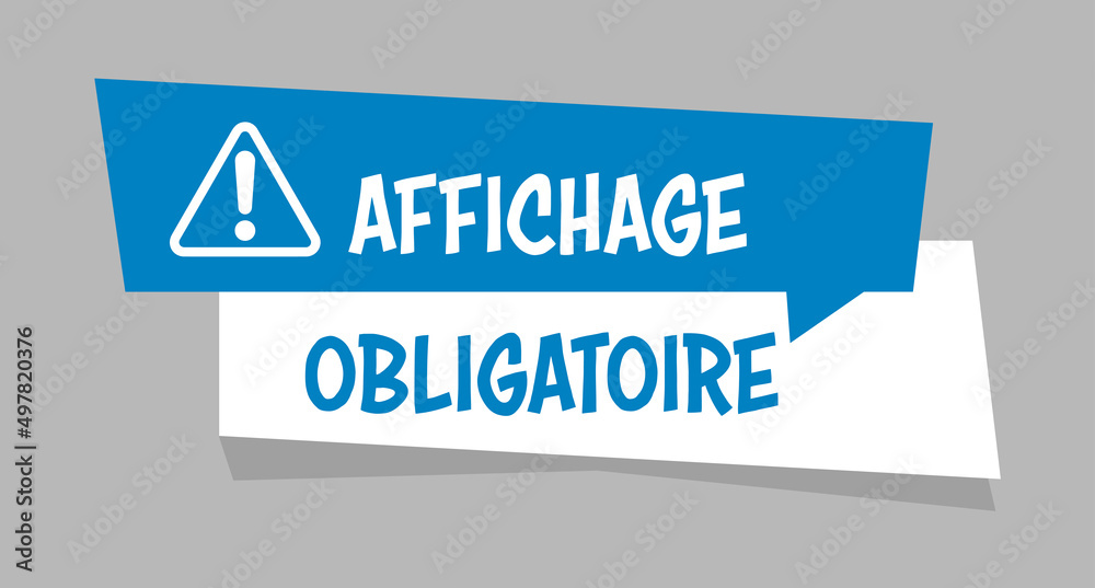 Logo affichage obligatoire. Stock Vector | Adobe Stock