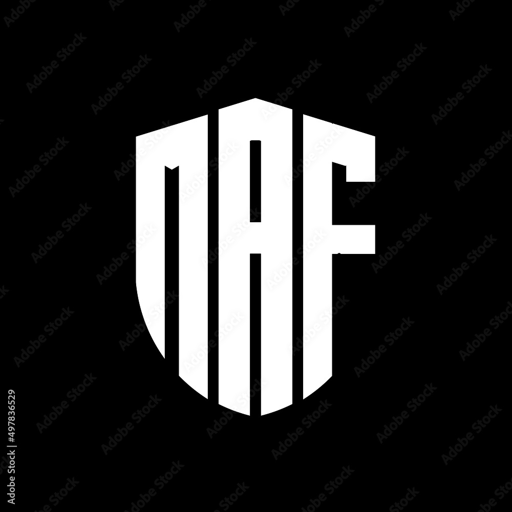 MAF letter logo design. MAF modern letter logo with black background ...