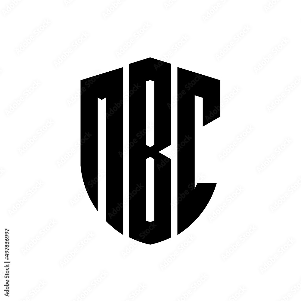 MBC letter logo design. MBC modern letter logo with black background ...