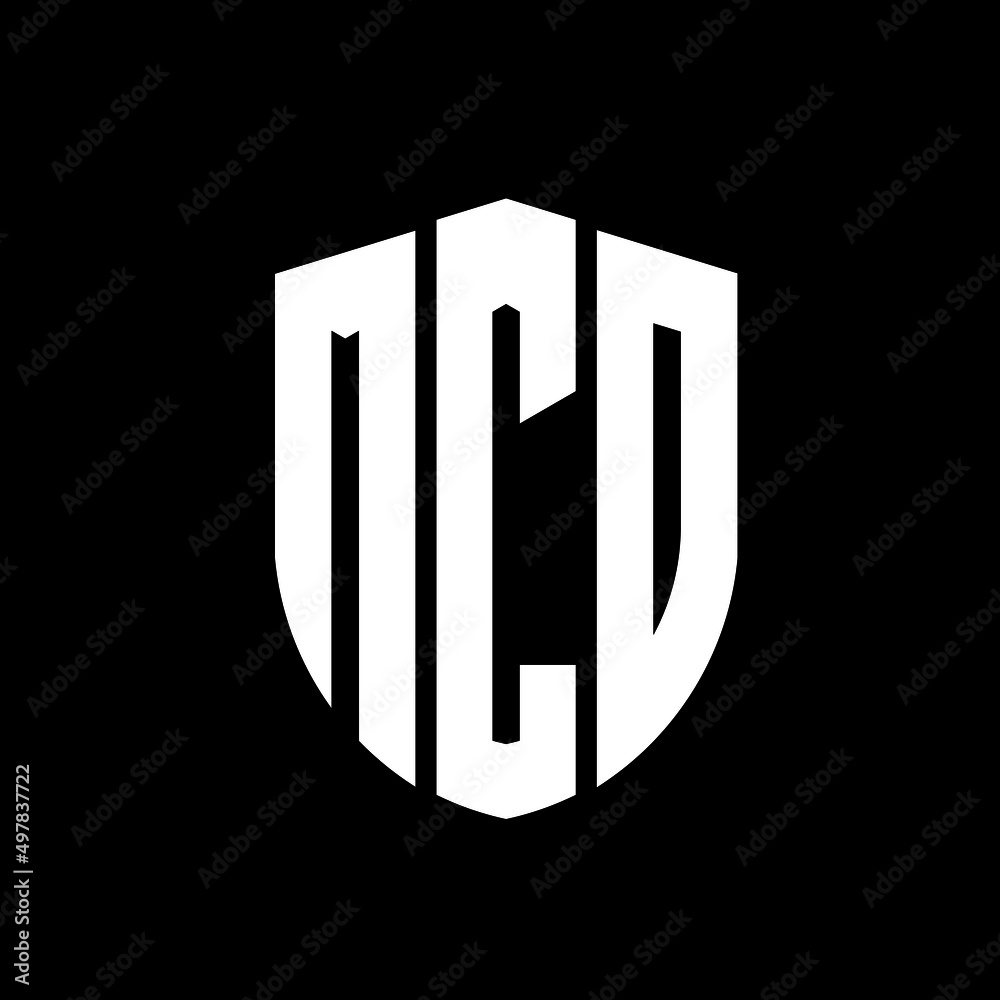 MCD letter logo design. MCD modern letter logo with black background ...