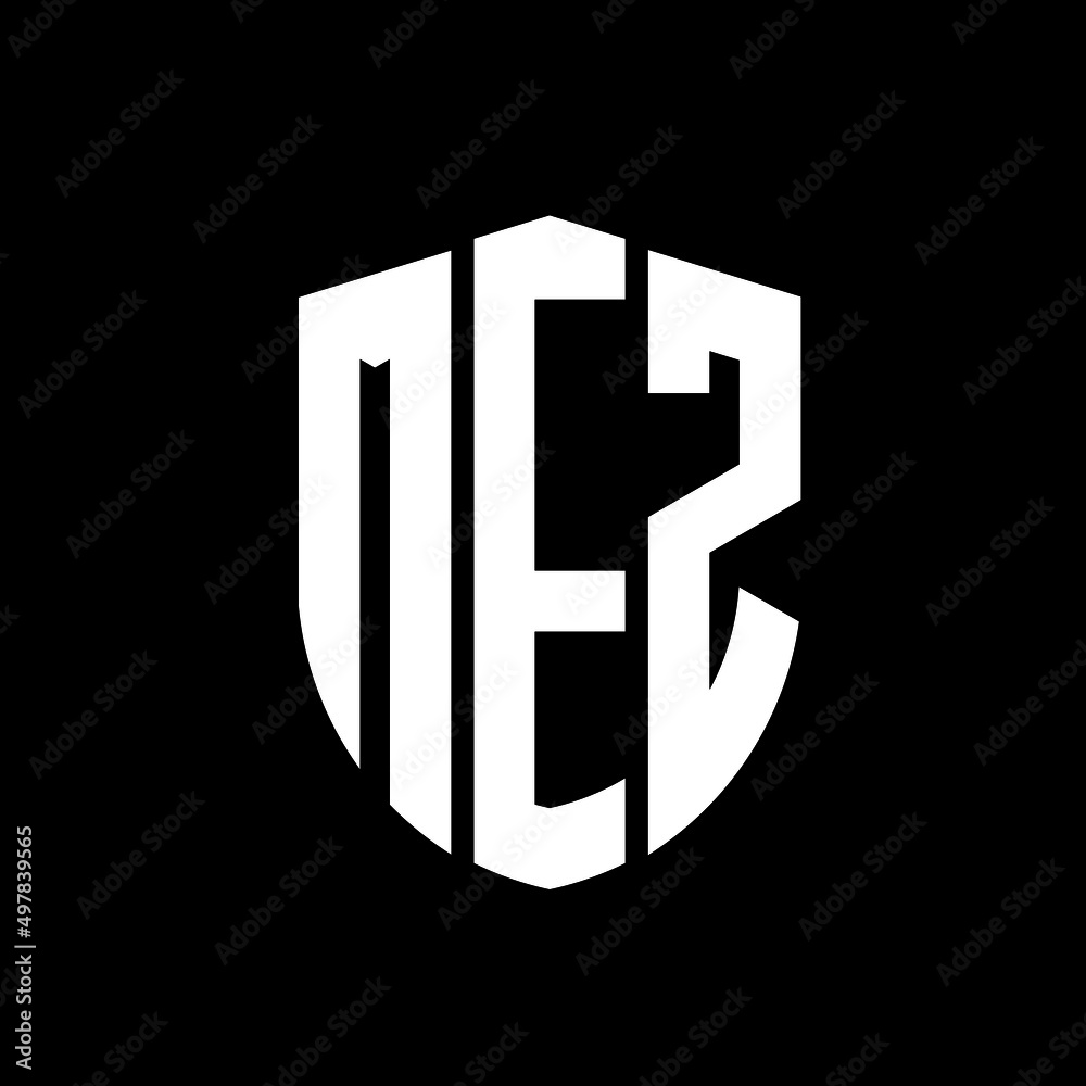 MEZ letter logo design. MEZ modern letter logo with black background ...