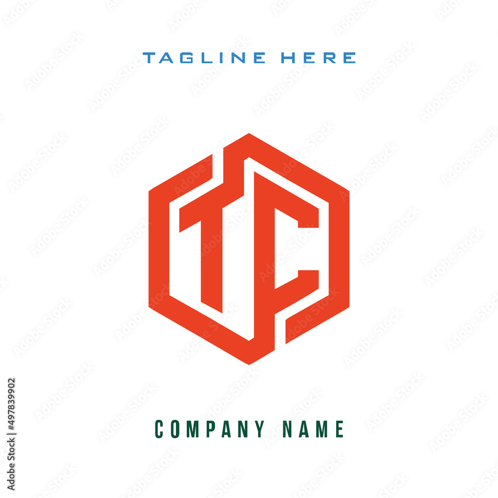 TC lettering logo is simple, easy to understand and authoritative Stock ...