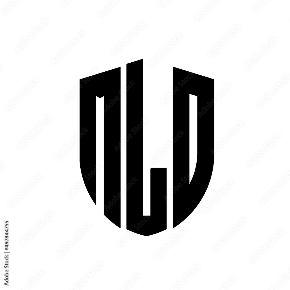 MLD letter logo design. MLD modern letter logo with black background ...