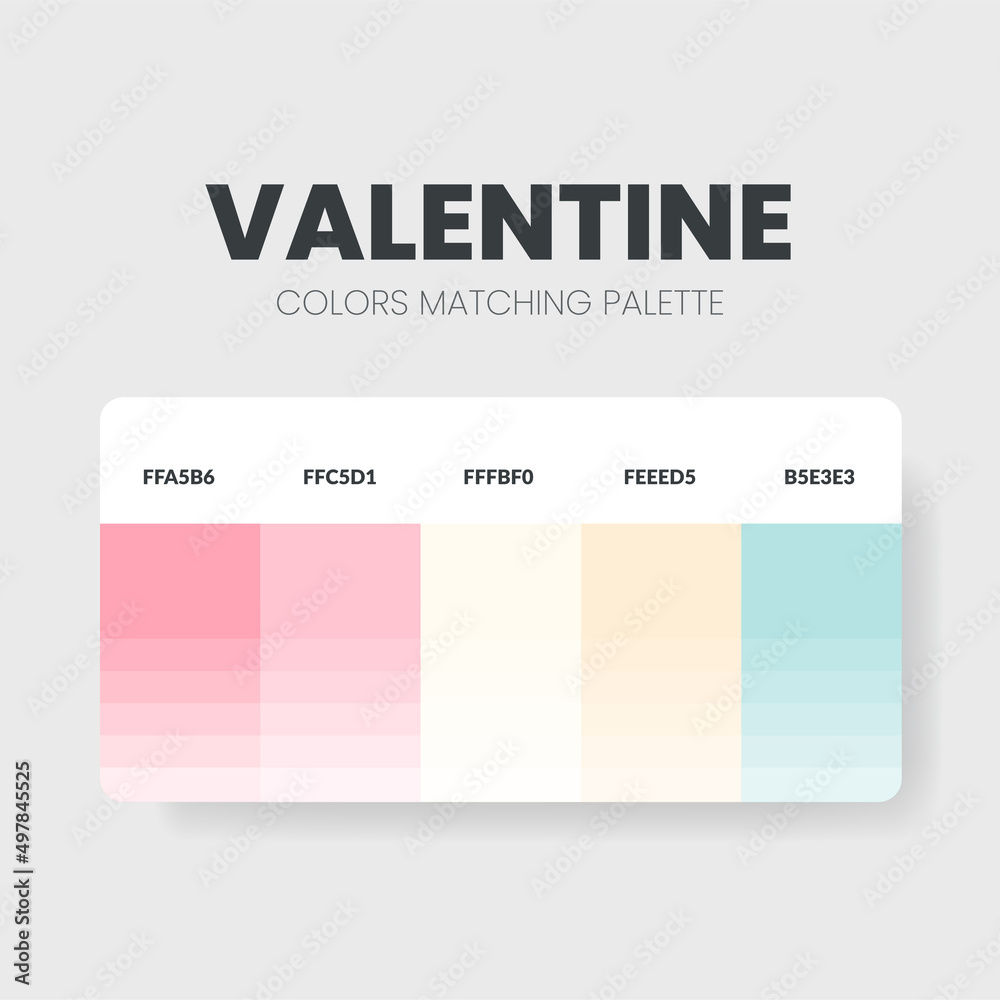 Valentine color palettes or color schemes are trends combinations and ...