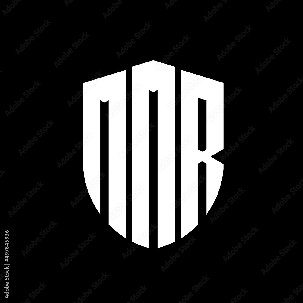 MMR letter logo design. MMR modern letter logo with black background ...