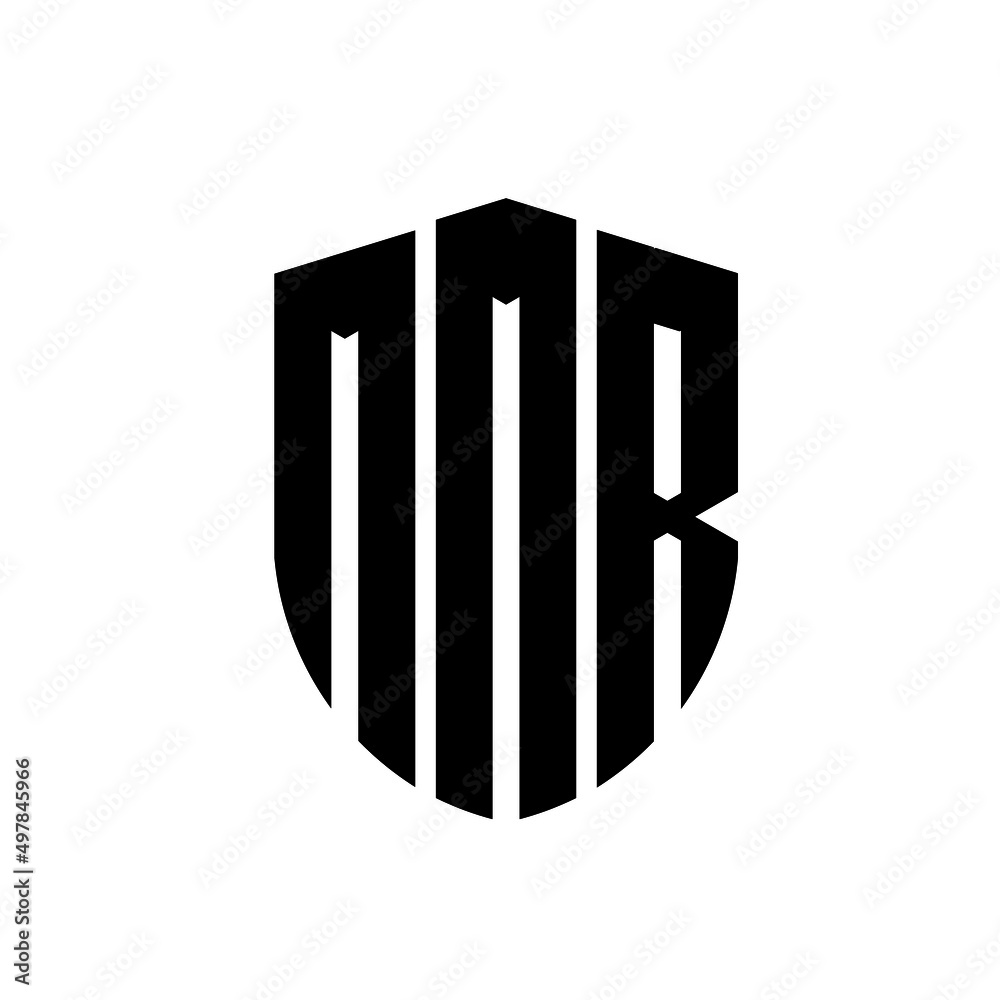 MMR letter logo design. MMR modern letter logo with black background ...
