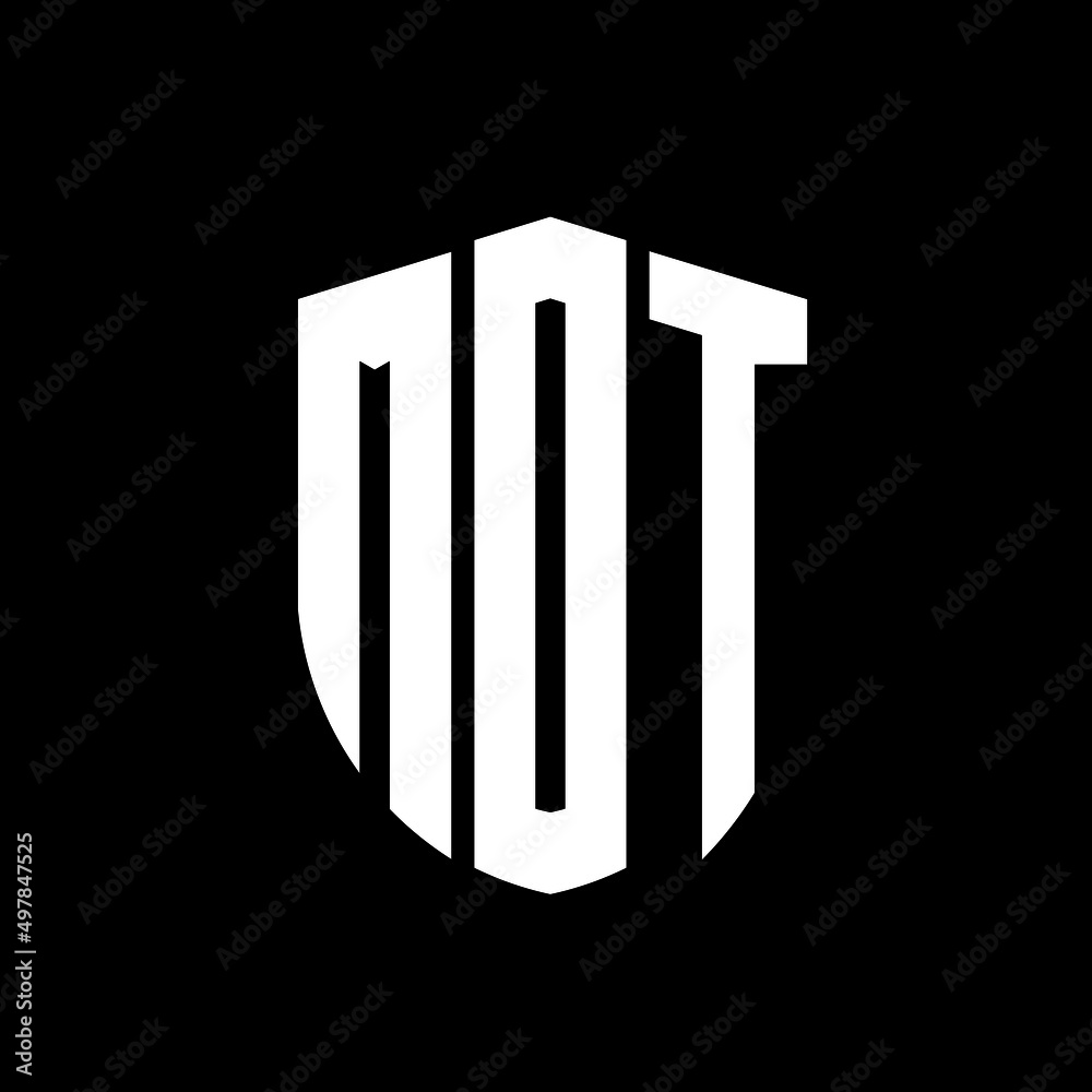 Vecteur Stock MOT letter logo design. MOT modern letter logo with black ...