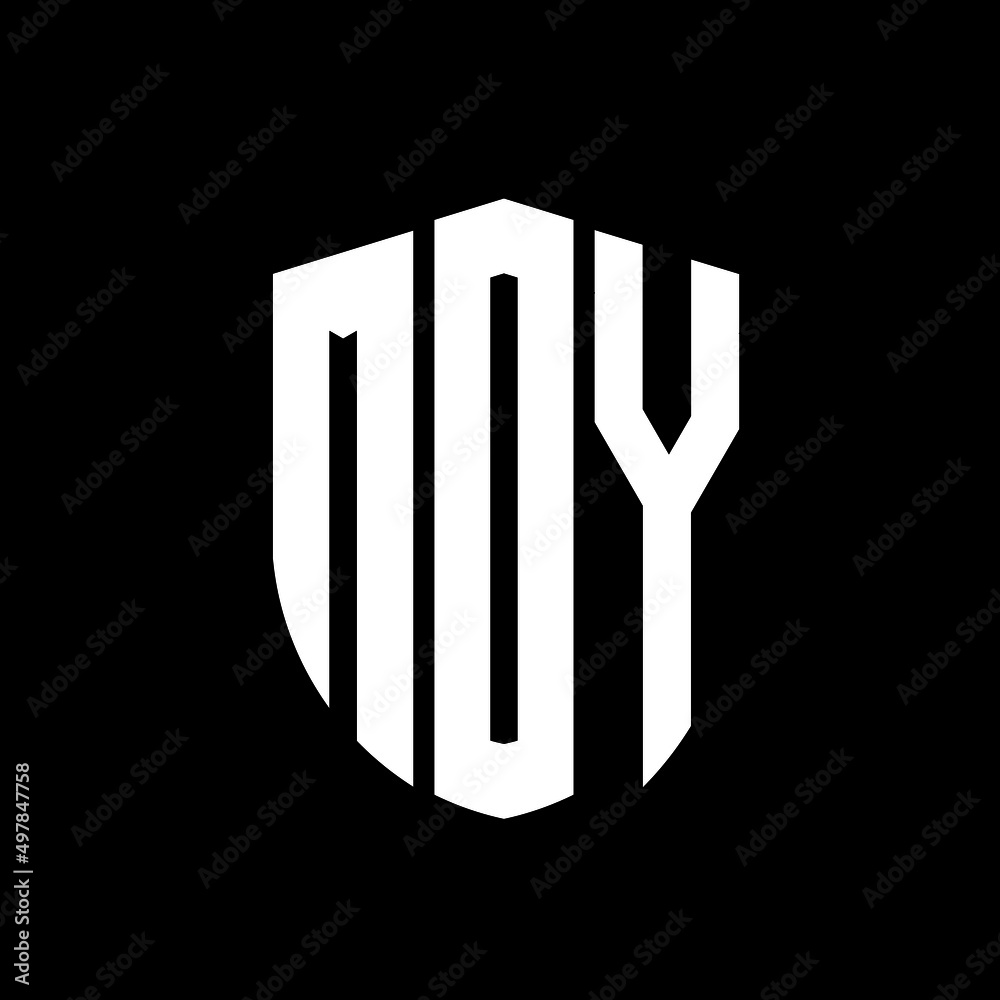 MOY letter logo design. MOY modern letter logo with black background ...