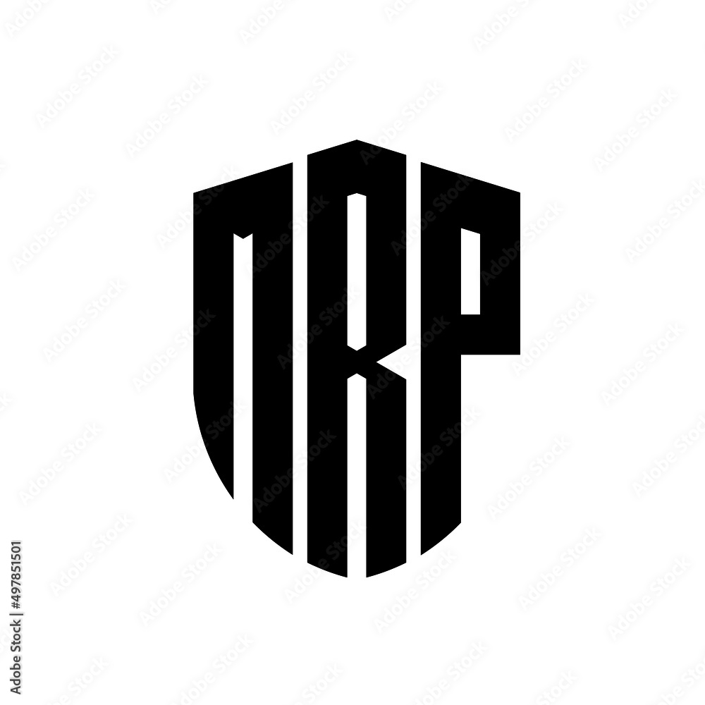 MRP letter logo design. MRP modern letter logo with black background ...