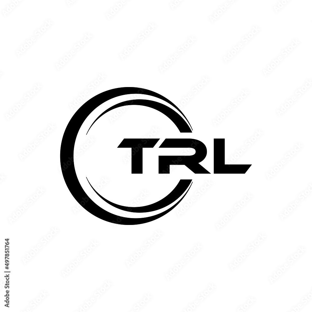 TRL letter logo design with white background in illustrator, vector ...