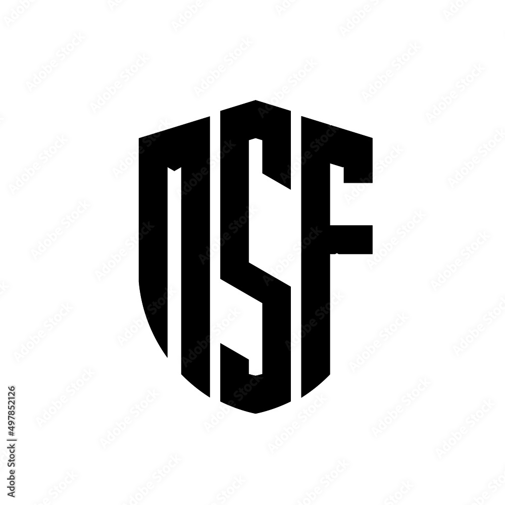 MSF letter logo design. MSF modern letter logo with black background ...