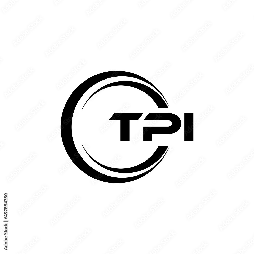 TPI letter logo design with white background in illustrator, vector ...