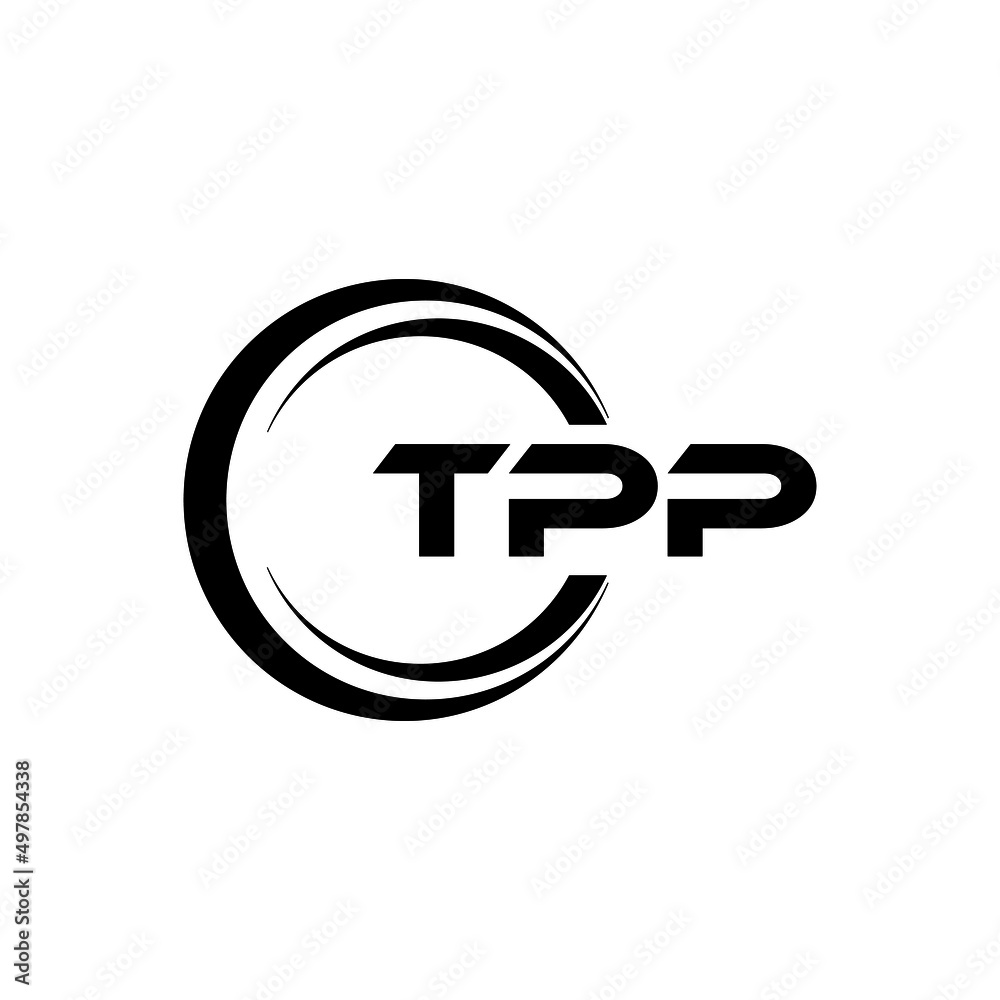 Tpp Letter Logo Design With White Background In Illustrator Vector Logo Modern Alphabet Font