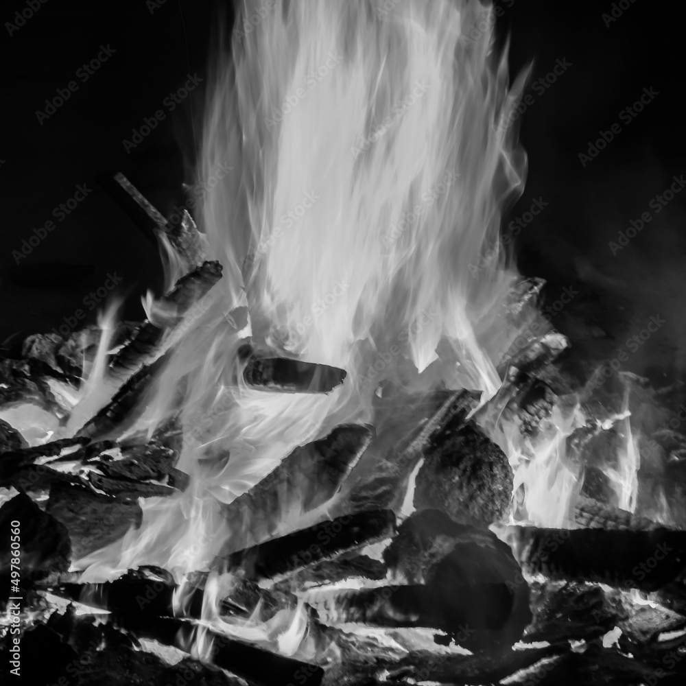 Fire flames on black background, Blaze fire flame texture background ...