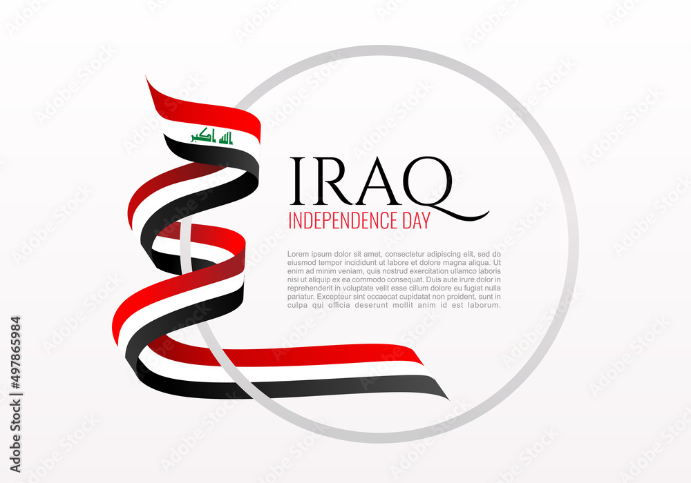 Iraq independence day background banner poster for national celebration ...