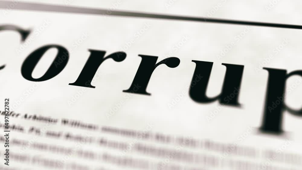 Newspaper Printing Corruption in business global problem, stop fraud ...