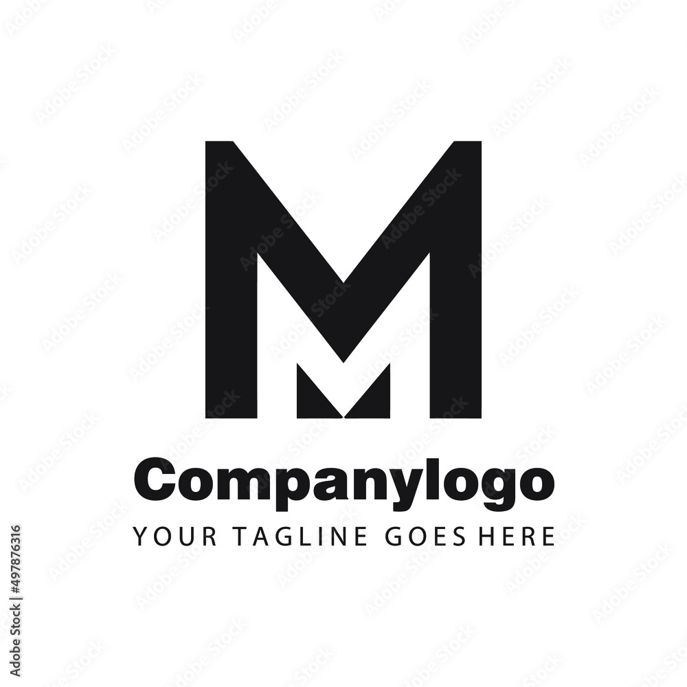 double letter m for company logo template Stock Vector | Adobe Stock