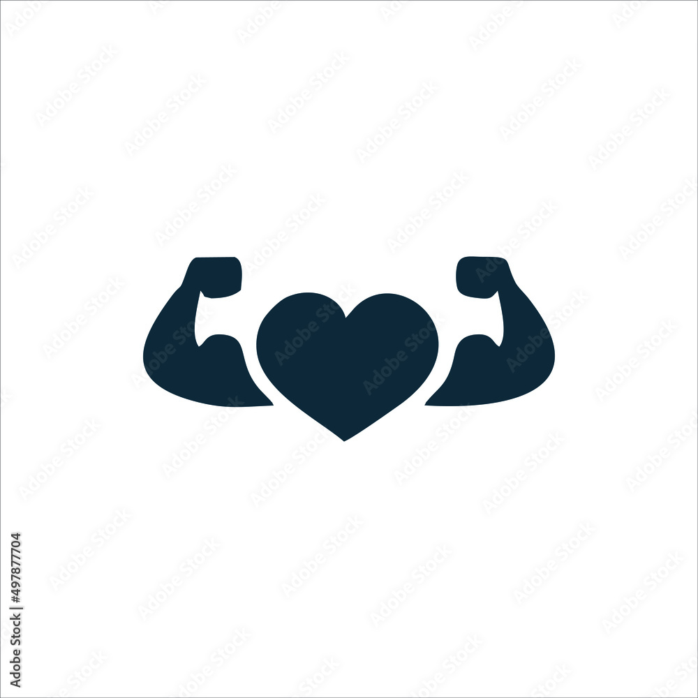 Arm muscle. Emoji of strong bicep. Emoticon of strength in hand. Icon ...