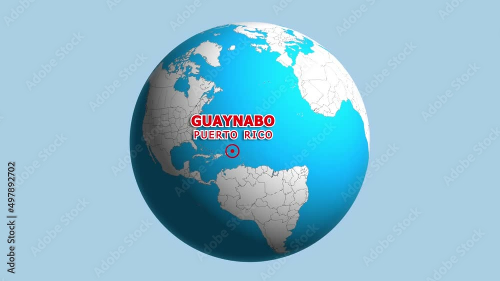 PUERTO RICO GUAYNABO ZOOM IN FROM SPACE Stock Video | Adobe Stock