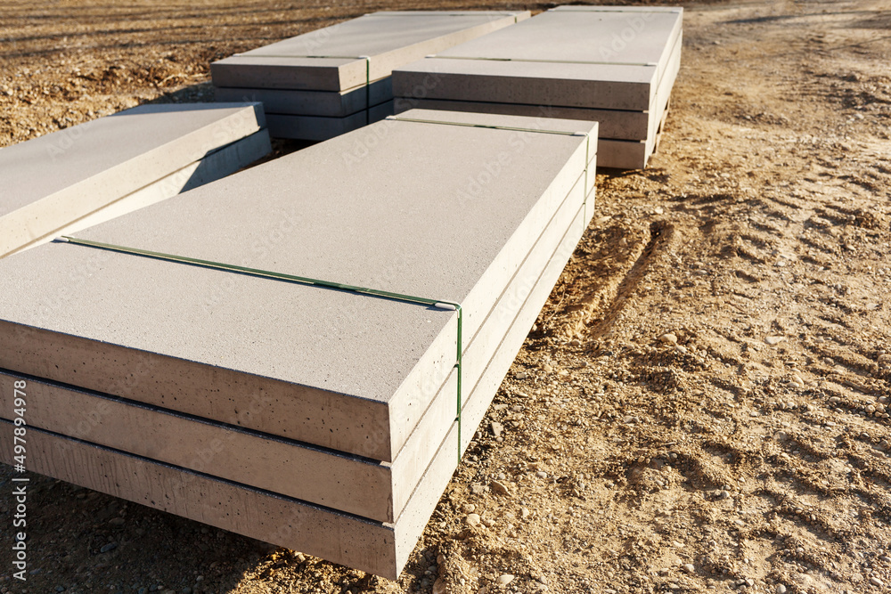 Concrete Pavement, Footpath, Pathway or Passageway Blocks on Stack for ...