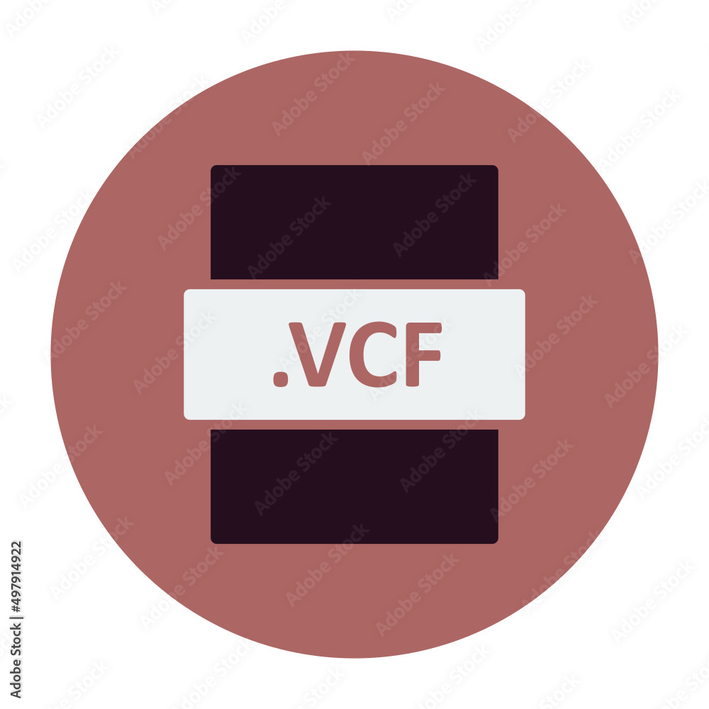 .VCF Icon Stock Vector | Adobe Stock