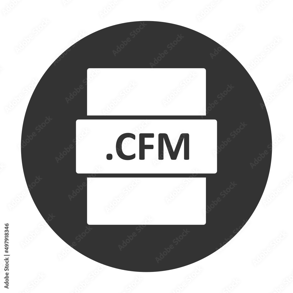 .CFM Icon Stock Vector | Adobe Stock