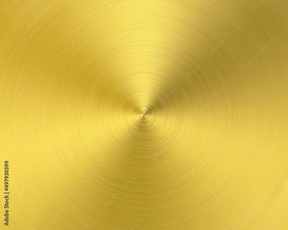 Golden Yellow Gold metallic steel iron circular texture background ...