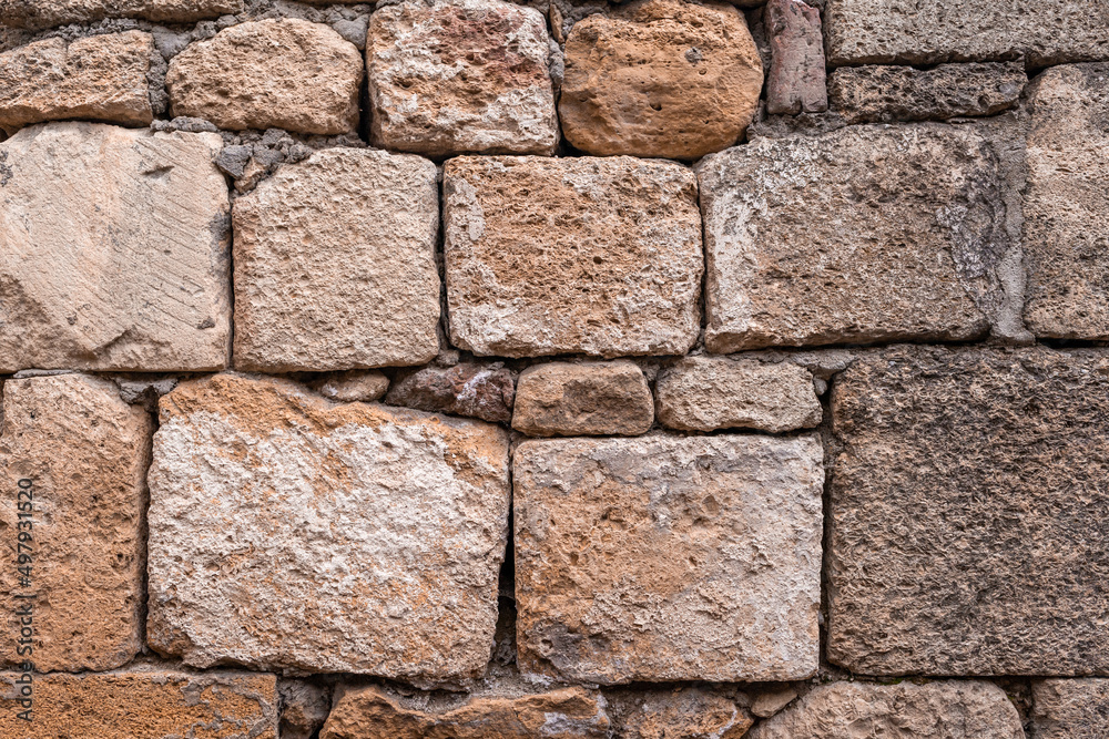 Texture of a stone wall. Old castle stone wall texture background ...