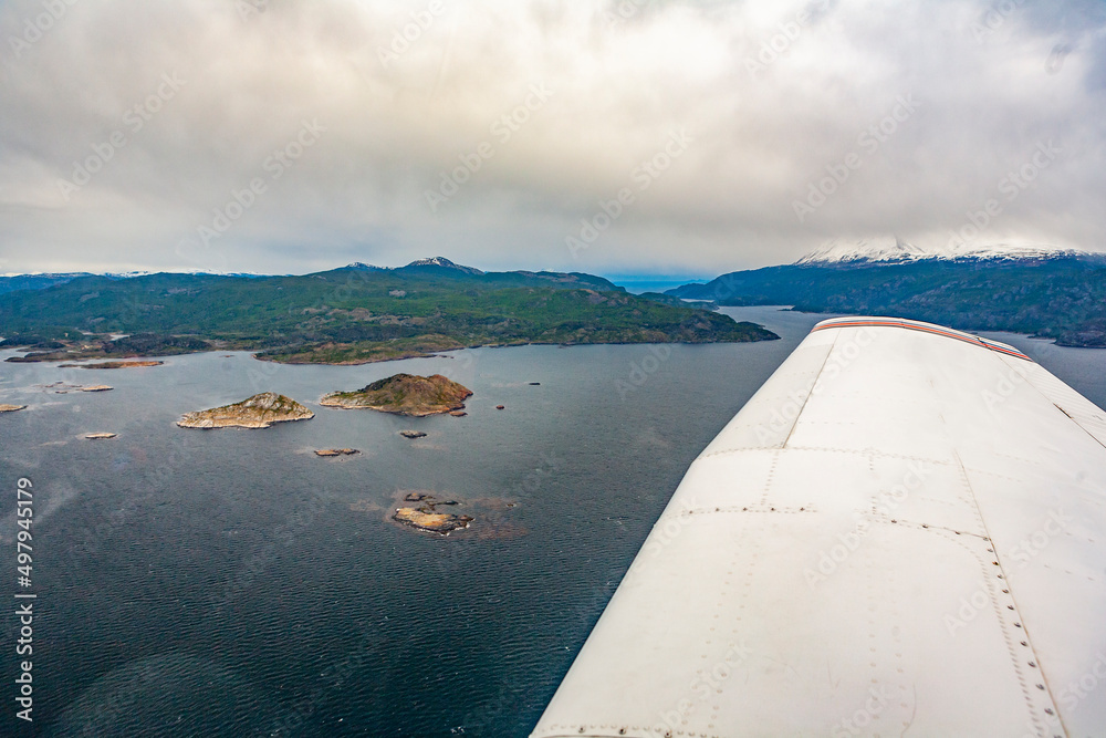 vista dall'alto di un aereo di un Acosta della patagonia Stock Photo ...