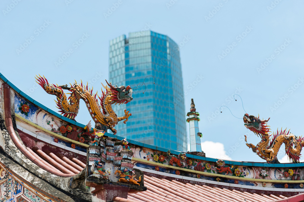 Modern buildings and ancient architecture in the city Stock Photo ...