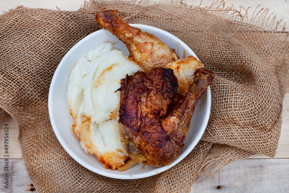Popular and simple South African Fast food or street food, roasted ...