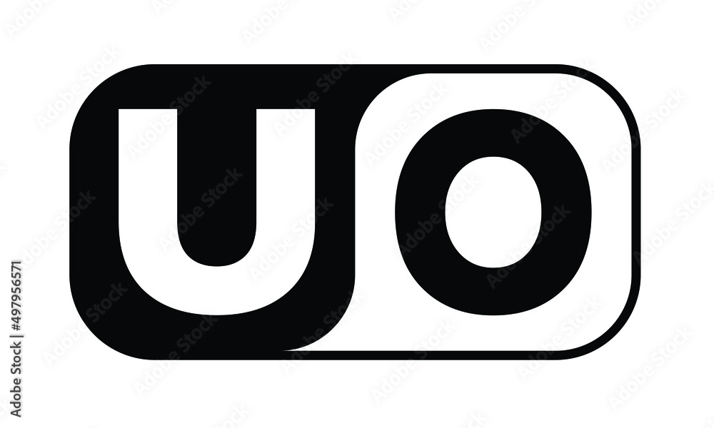 UO rectangular shape logo design vector template | monogram logo ...