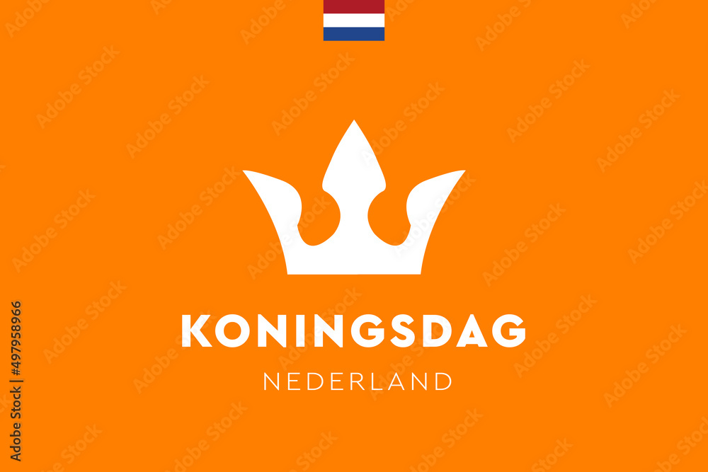 Ilustração do Stock: Koningsdag in the Netherlands. Fijne Koningsdag or ...