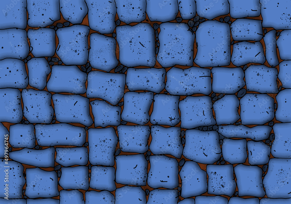 Continuous pattern Blue stone wall ! You can use it for infinite works as big as you want. Put ...