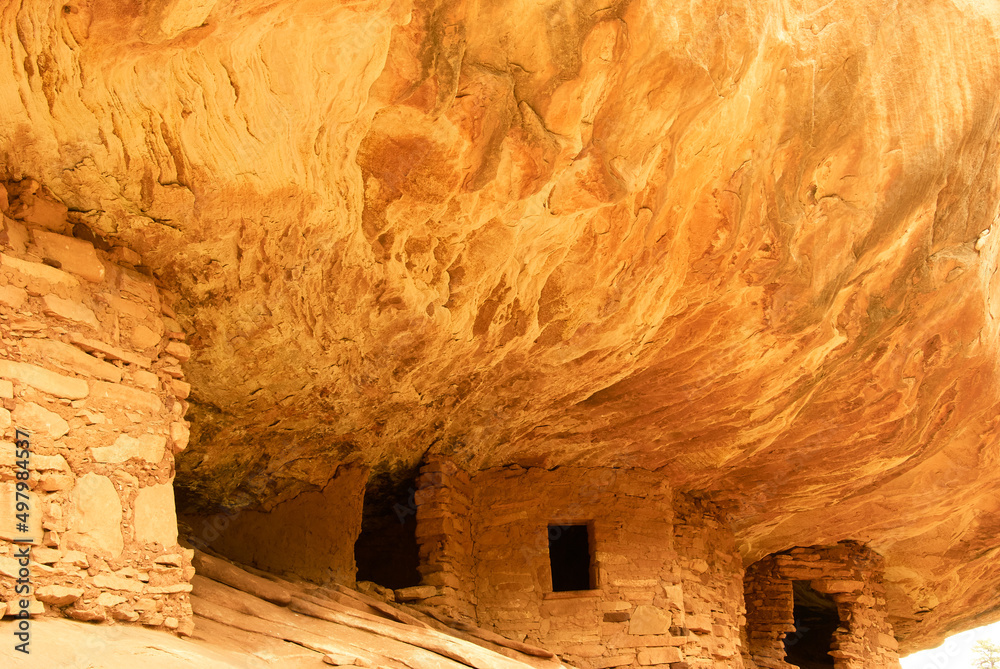 house on fire ruins in mule canyon on the cedar mesa in the bears ears ...
