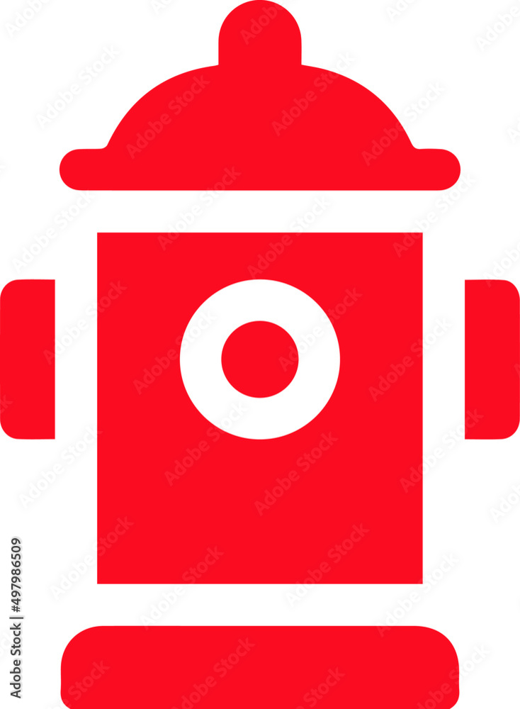 Red fire hydrant icon. fire hydrant isolated. Icon fire hydrant. Fire ...