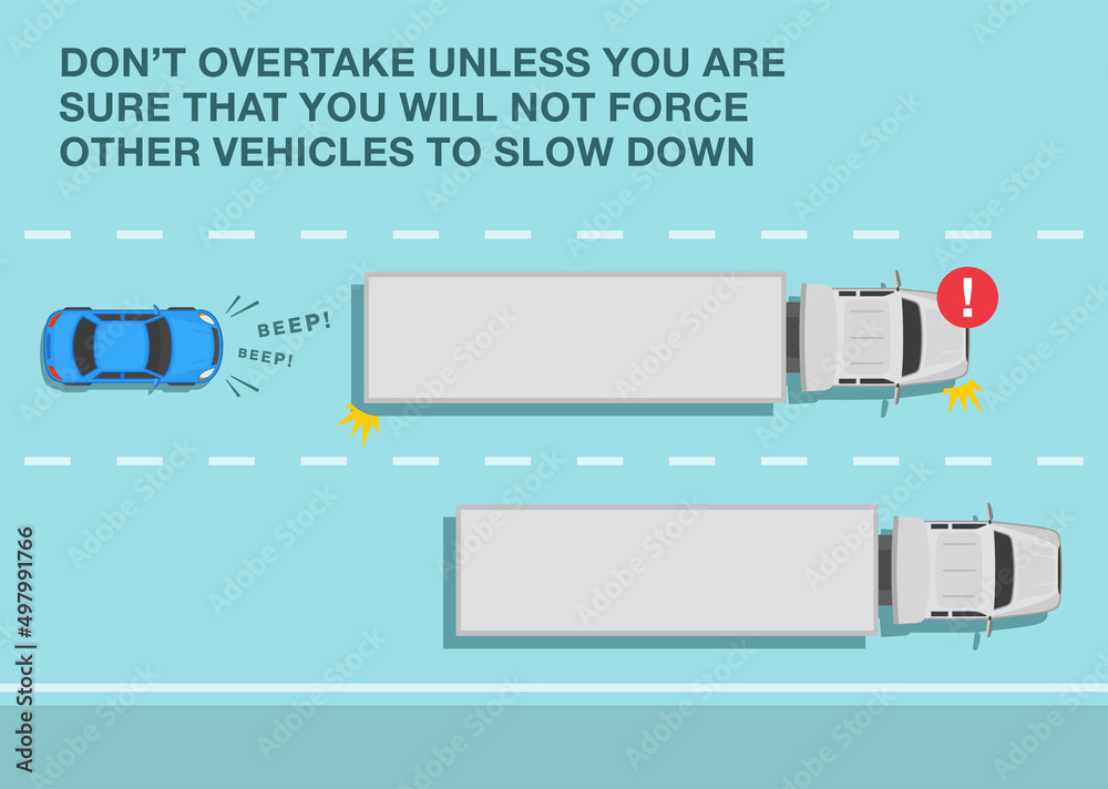 Safe heavy vehicle driving rules and tips. Do not overtake unless you ...