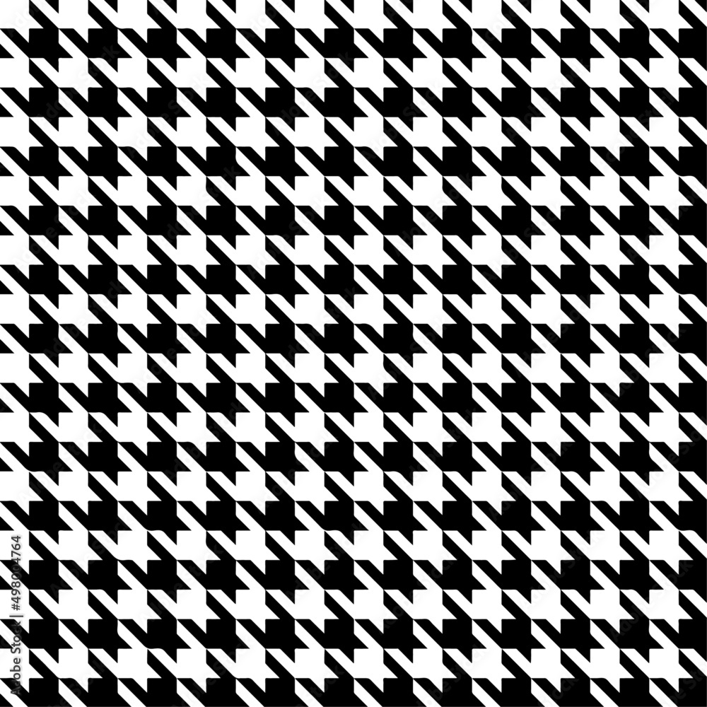 Houndstooth pattern background in black and white Stock Vector | Adobe ...
