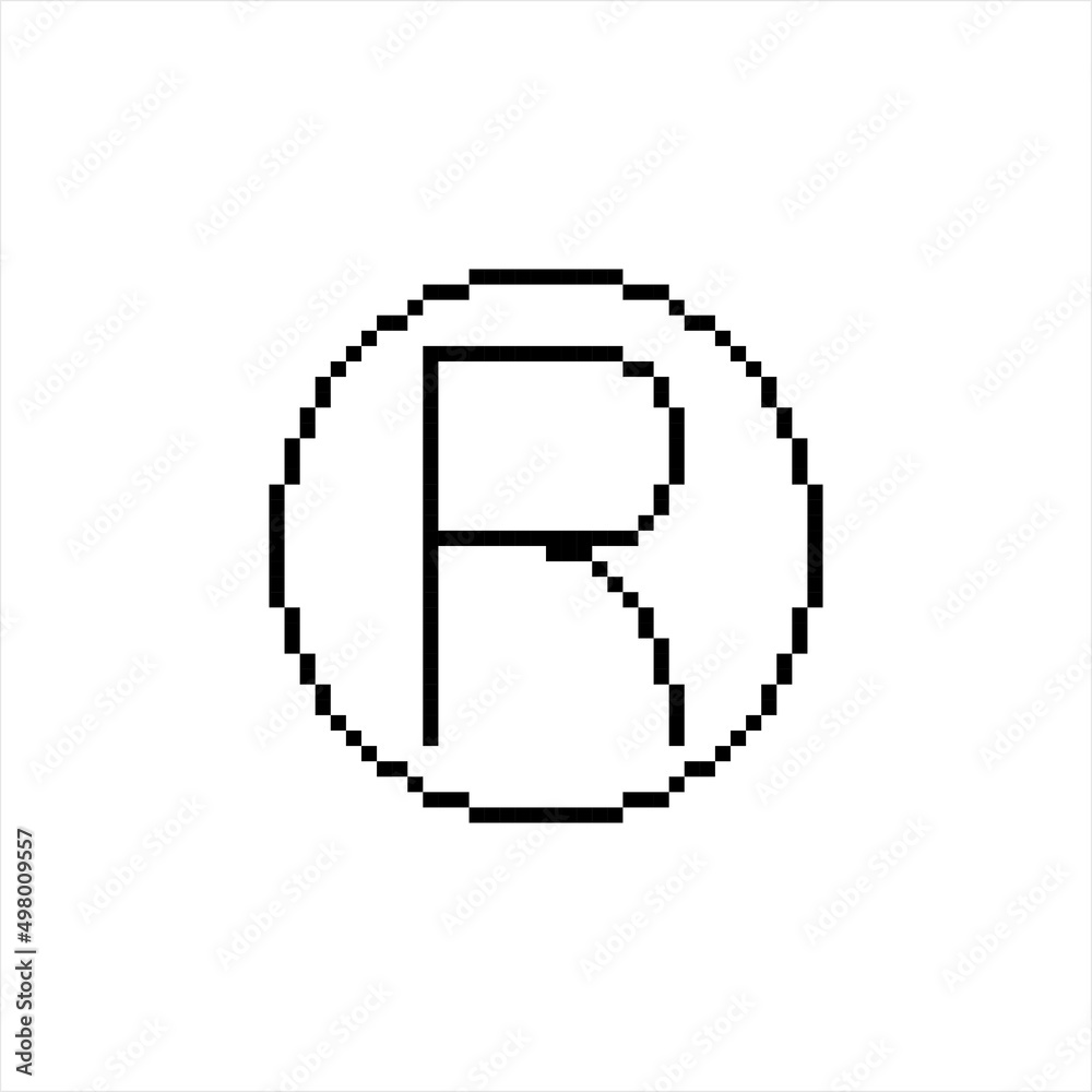 Registered Trademark Icon Pixel Art Y_2203001 Stock Vector | Adobe Stock