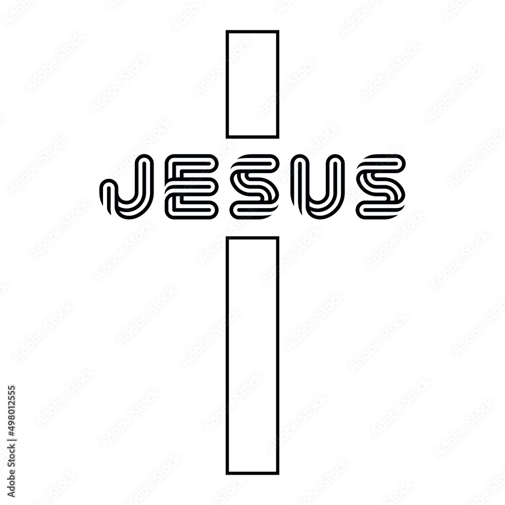 Jesus Cross concept. Vector Quote Stock Vector | Adobe Stock