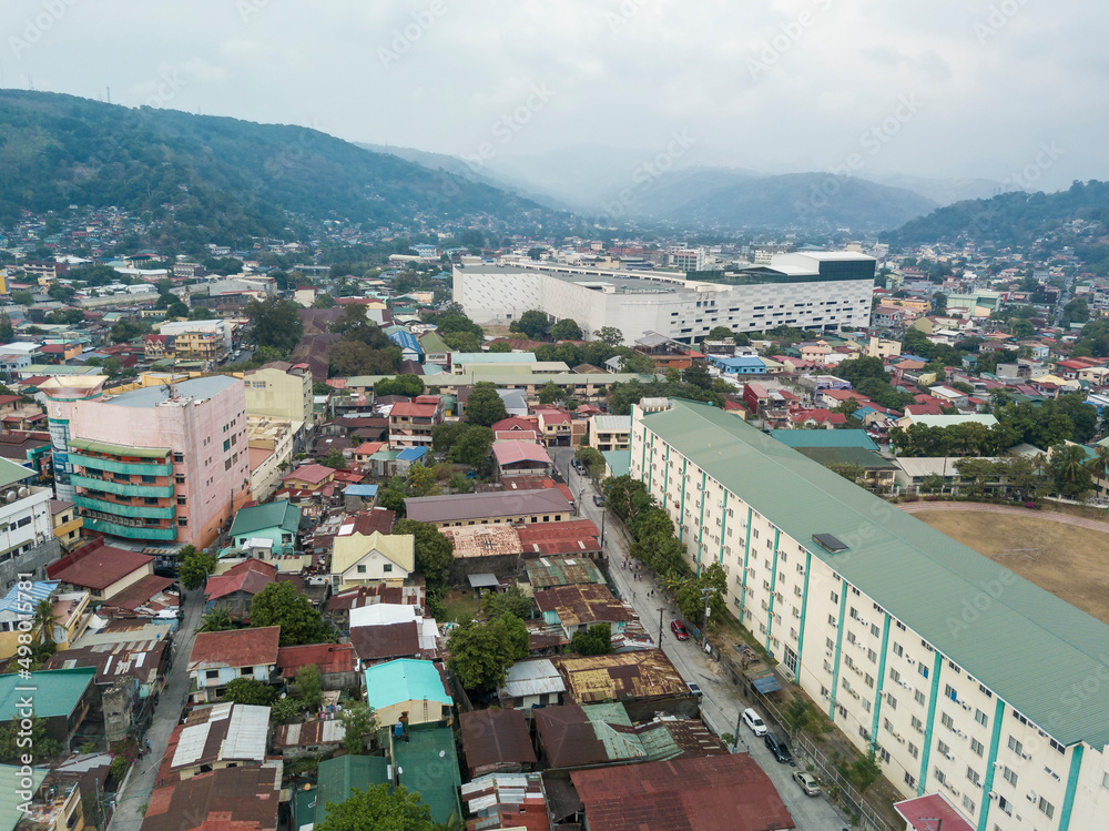 Olongapo, Zambales, Philippines - Aerial of the cityscape of Olongapo ...