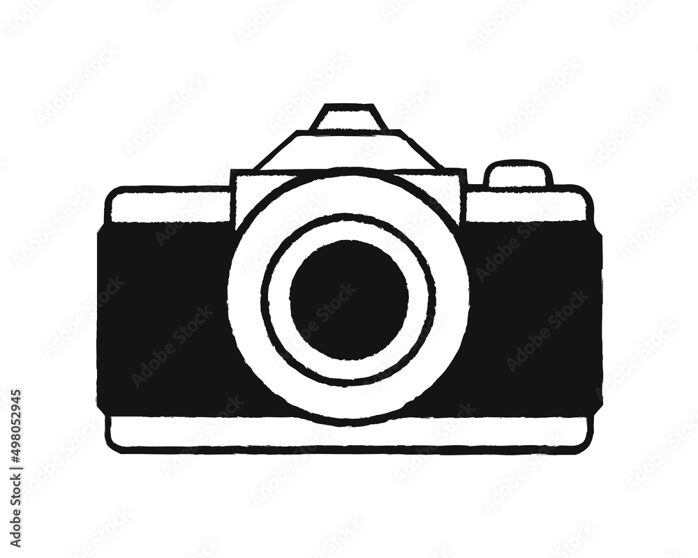 シンプルな手書きカメラアイコン Stock Vector | Adobe Stock