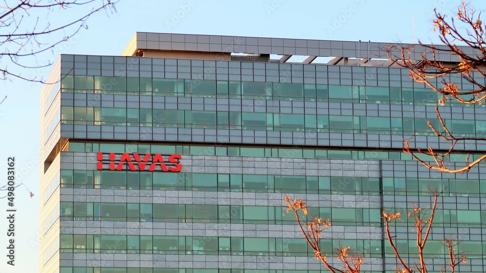Enseigne / logo de la marque Havas, célèbre entreprise française de ...