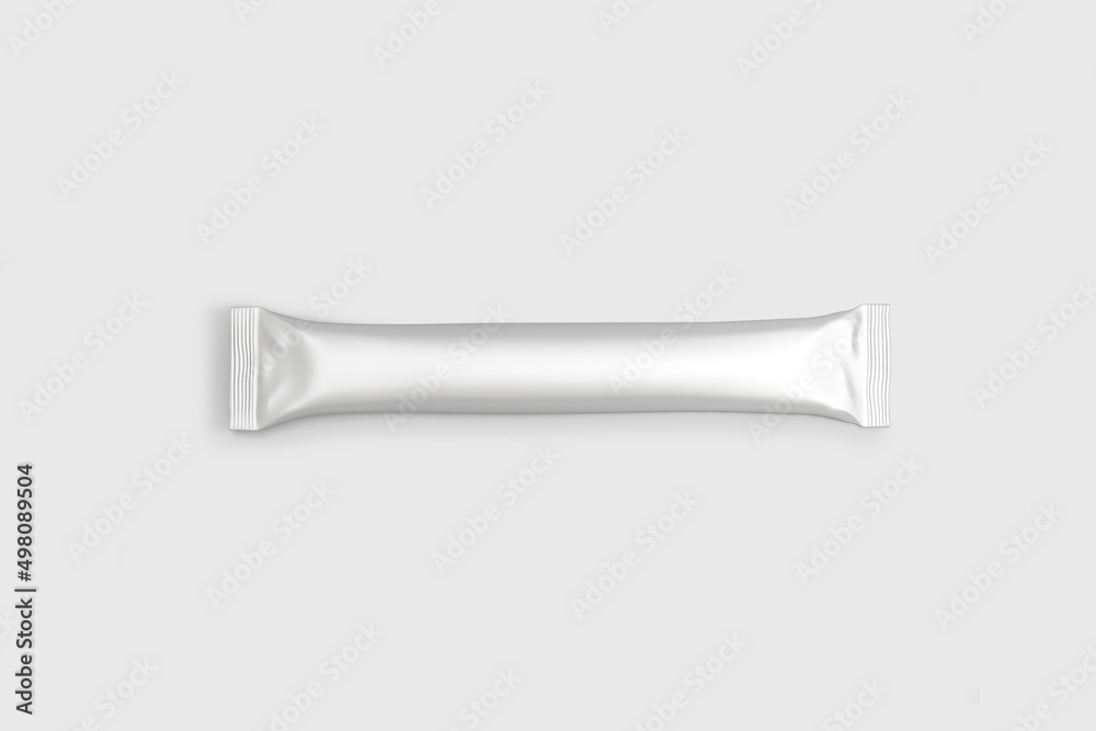 White Plastic, Paper Long Slim Blank Packaging Set Isolated. Drugs ...