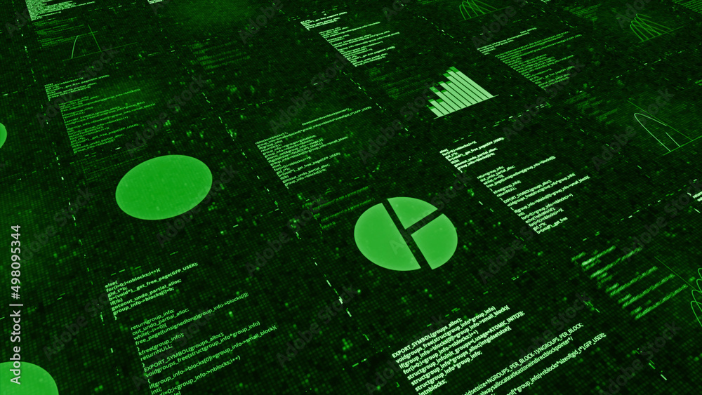 Animation of diagrams and texts in table. Animation. Moving charts with ...