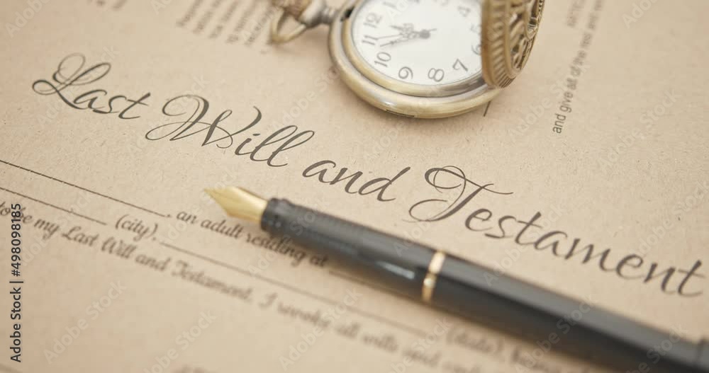 Stockvideo Last will and testament, legacy, inheritance or death tax ...
