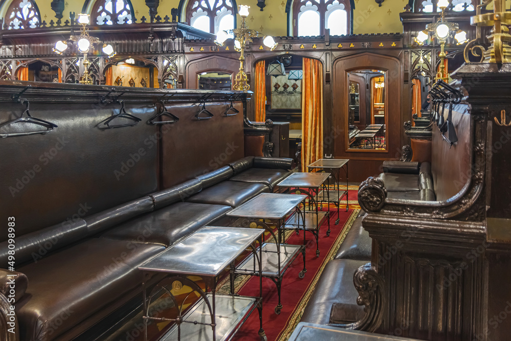 Moscow Russia February 19, 2019: A series of images. The interiors of ...