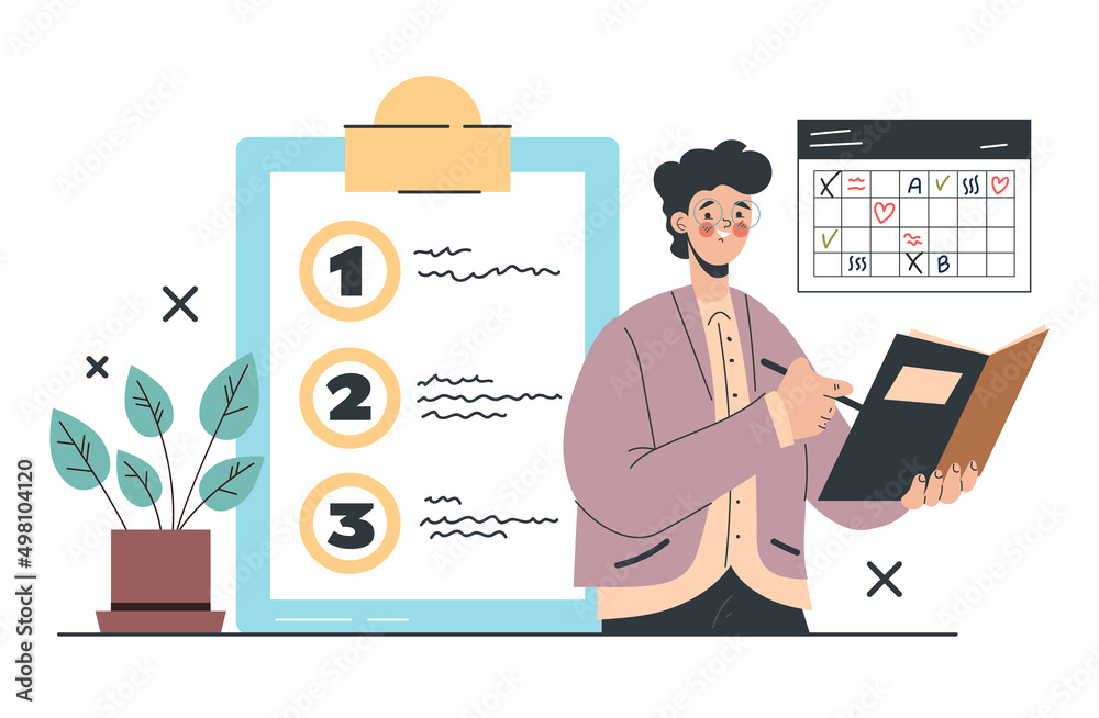 Prioritization skill concept. Vector flat graphic design cartoon ...