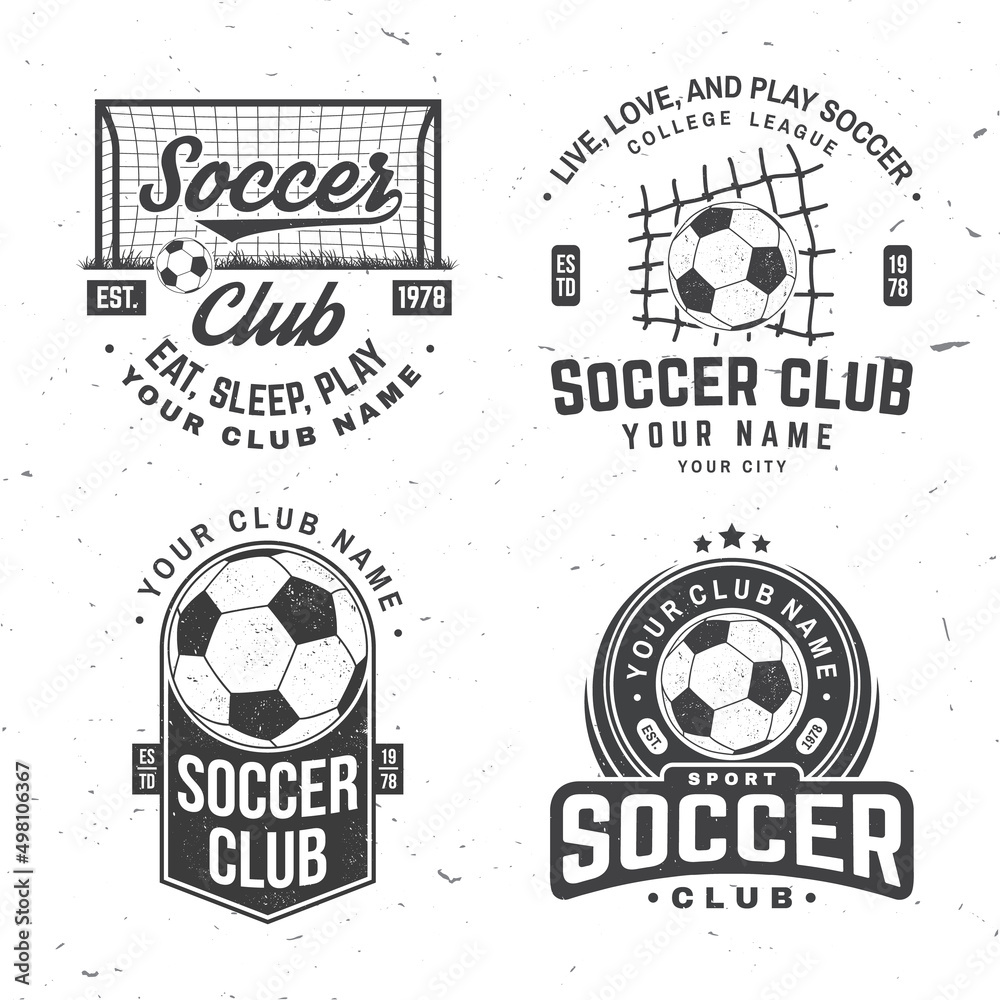 Set Of Soccer Football Club Badge Design Vector Illustration For Set Of Soccer Football Club Badge Design Vector Illustration For