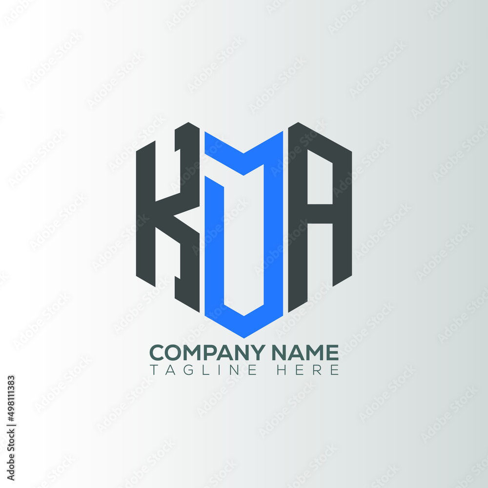 KDA letter logo design on white background.KDA creative initials letter ...